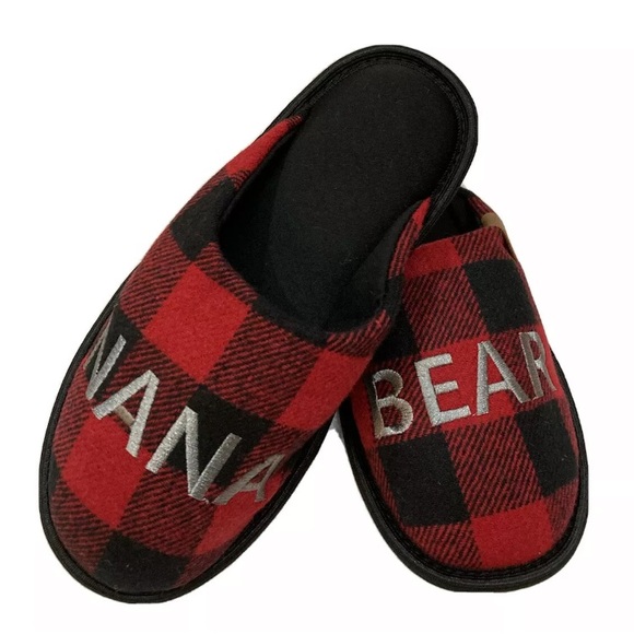 BeBe’s World | Shoes | Nana Bear Xlarge Plaid Slippers New In Bag ...